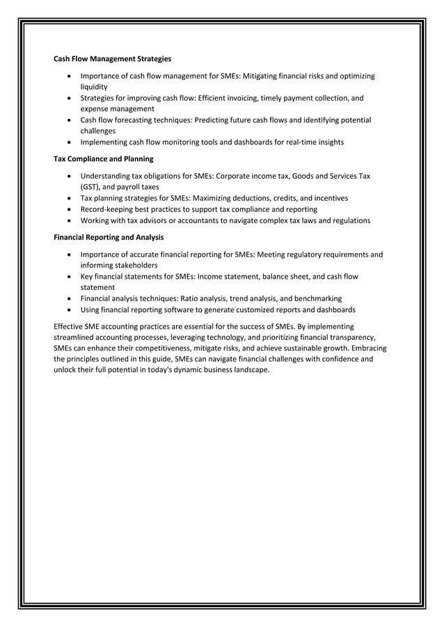 Simplified Accounting Solutions for SMEs A Comprehensive Guide | PDF