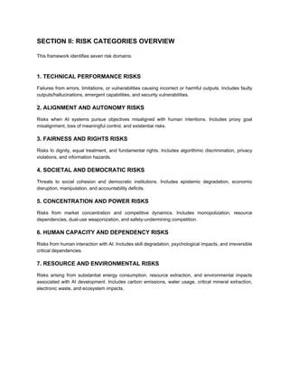 A Simplified AI Risk Categorization Framework | PDF