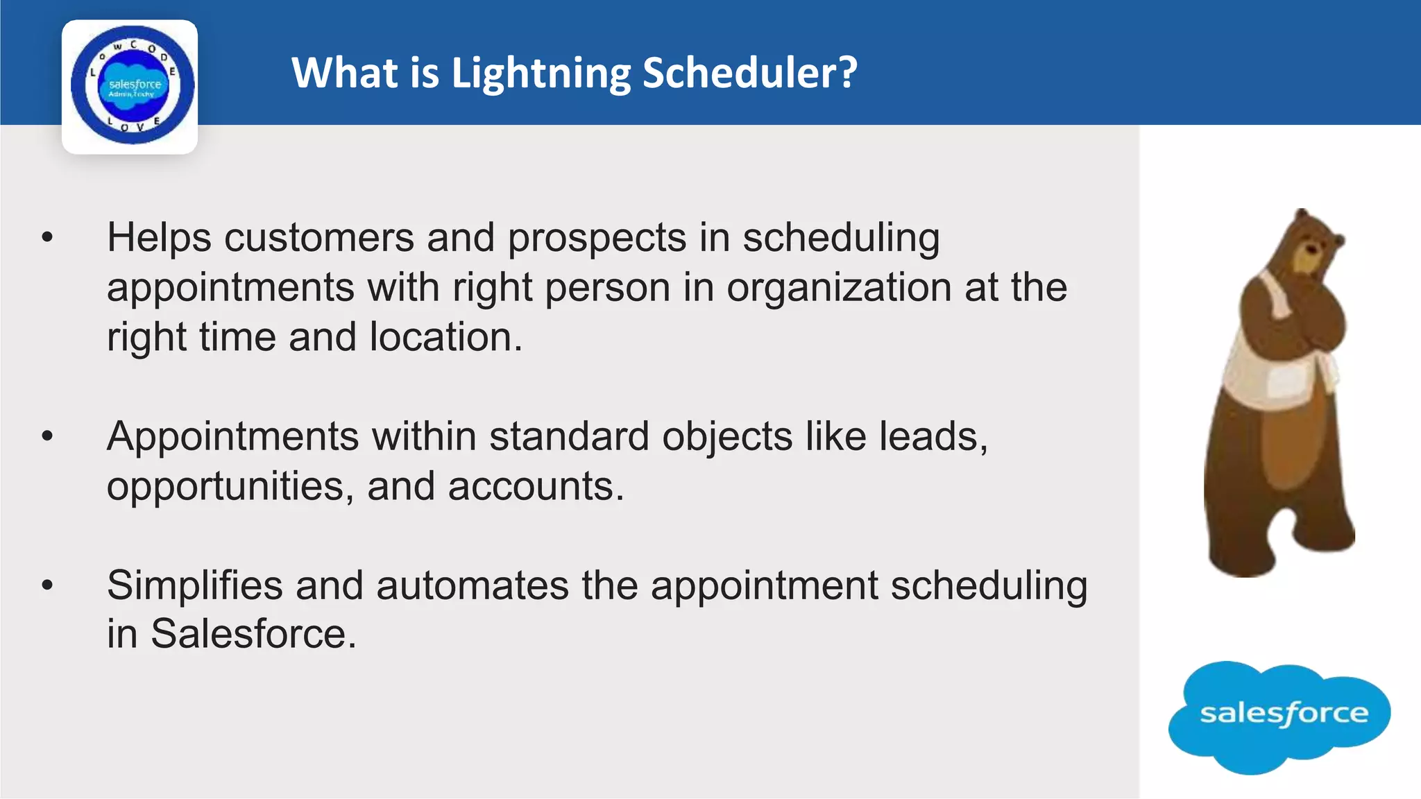 Simplified appointment scheduling using lightning scheduler | PPT