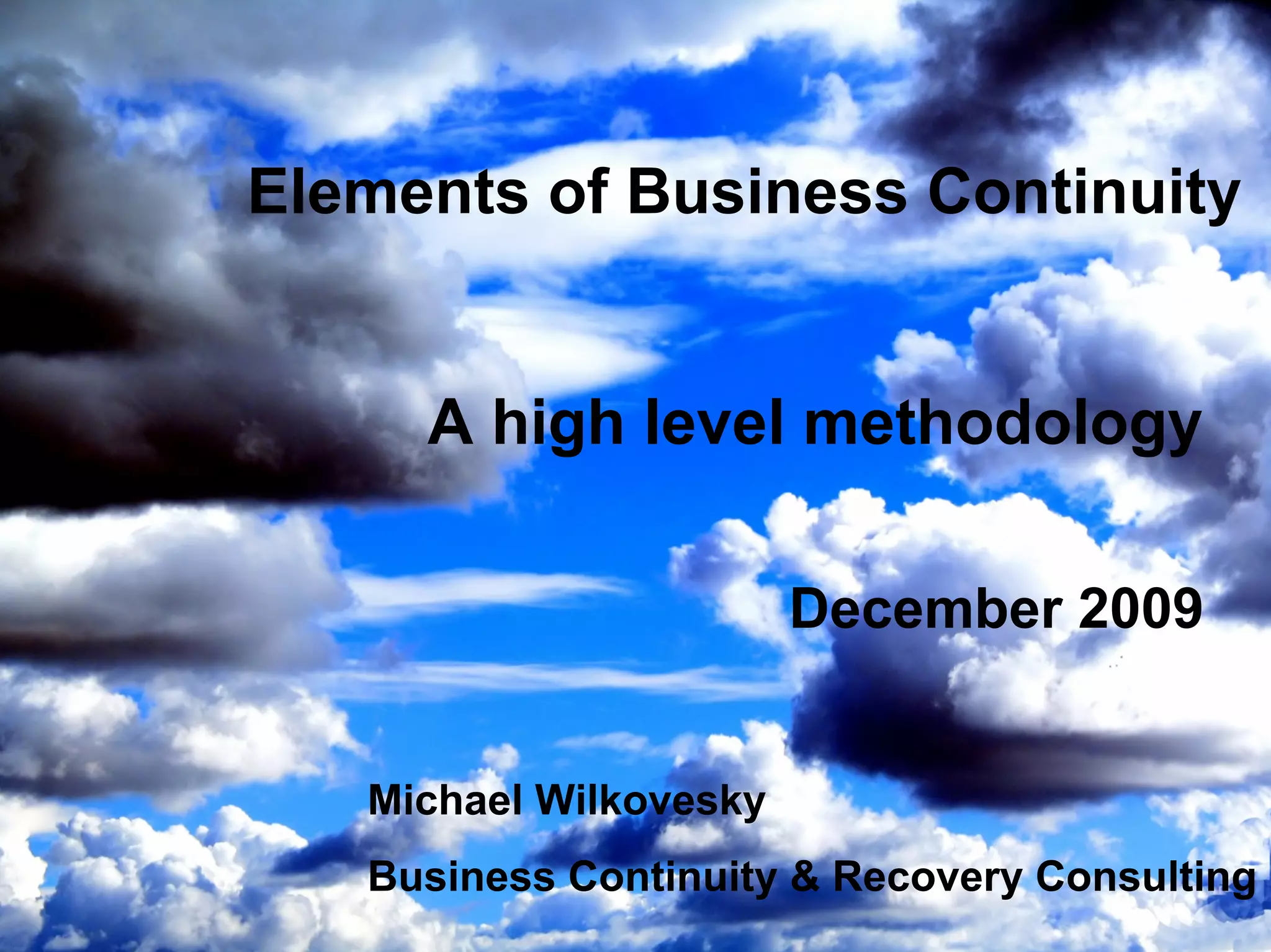 Simplified BCP methodology | PDF