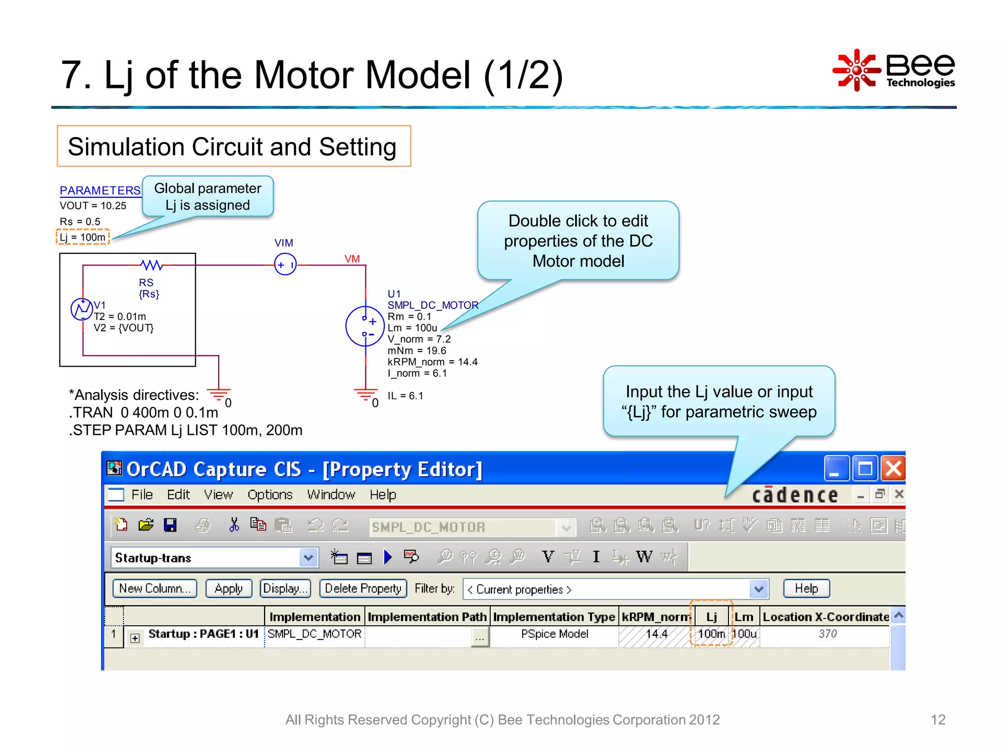 Simple Model of DC Motor using PSpice | PDF