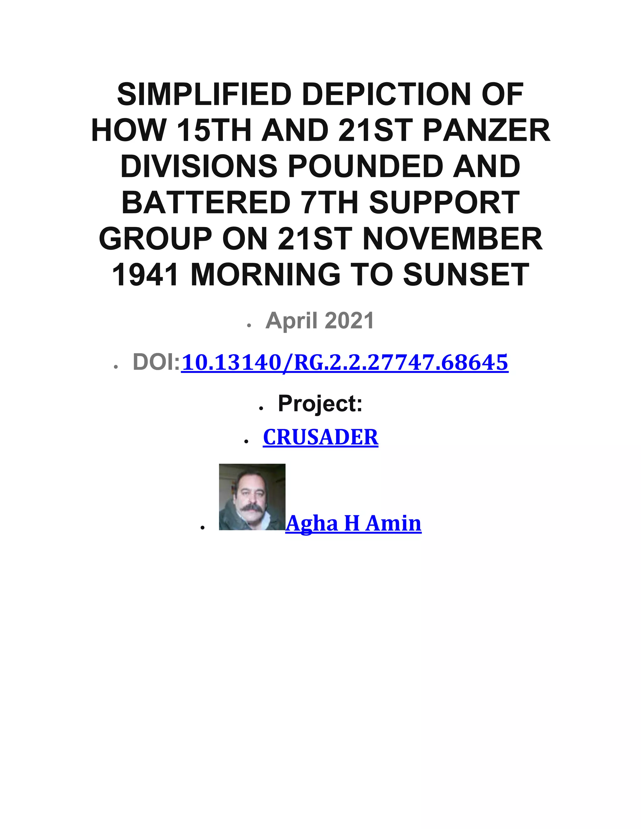 SIMPLIFIED DEPICTION OF HOW 15TH AND 21ST PANZER DIVISIONS POUNDED AND ...