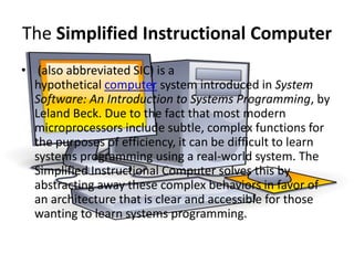 Simplified instructional computer | PPTX