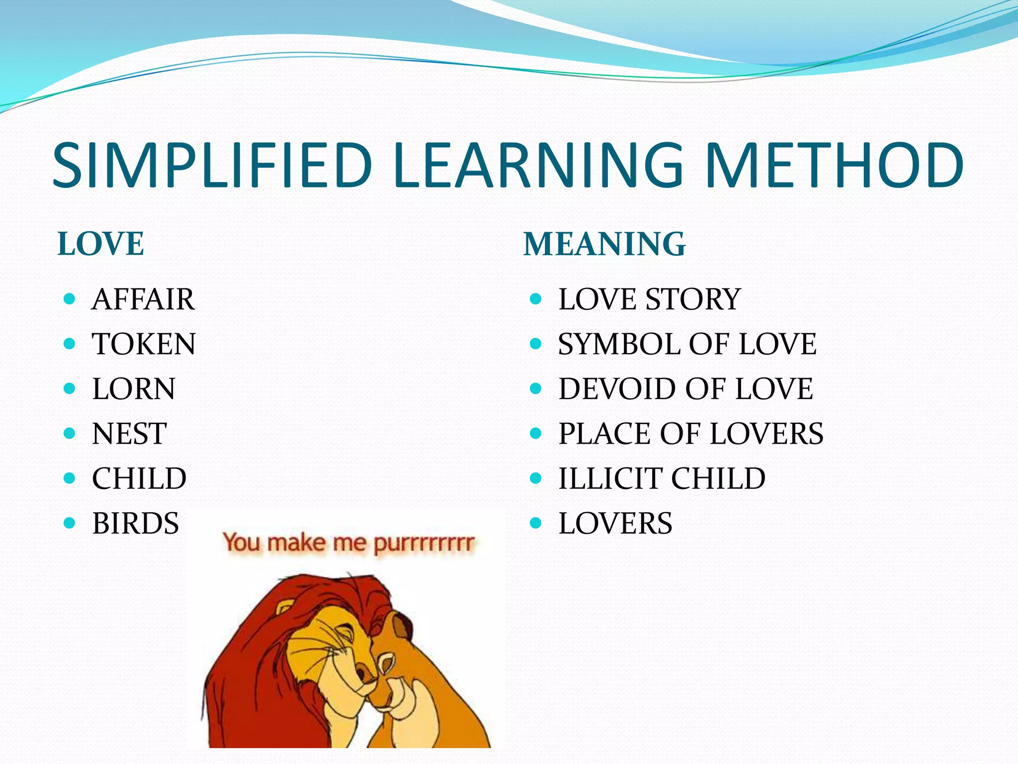 Simplified methods of learning english | PPT