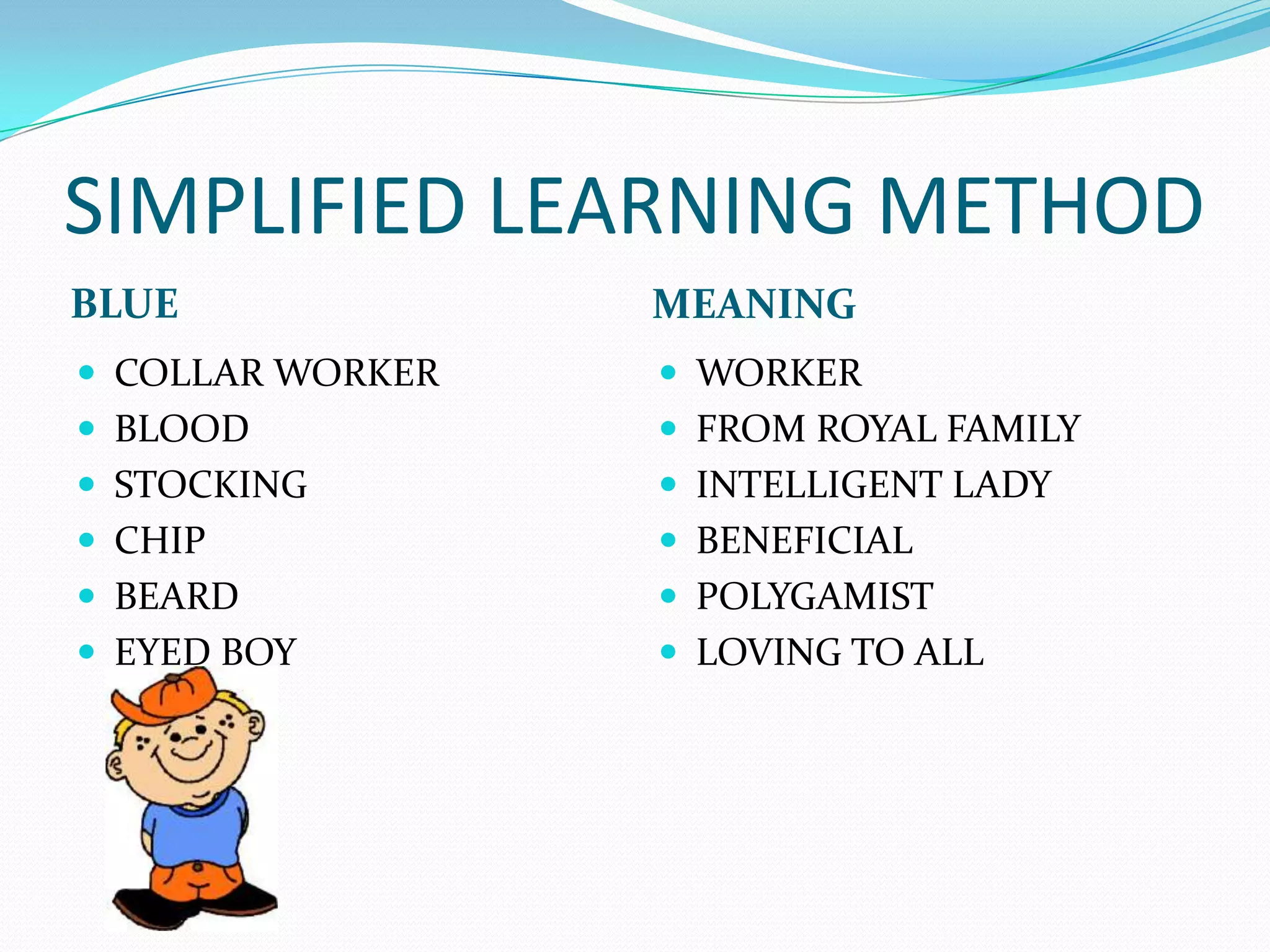 Simplified methods of learning english | PPT