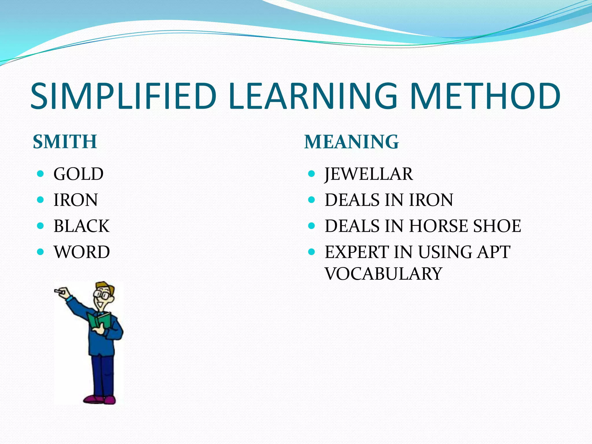 Simplified methods of learning english | PPT