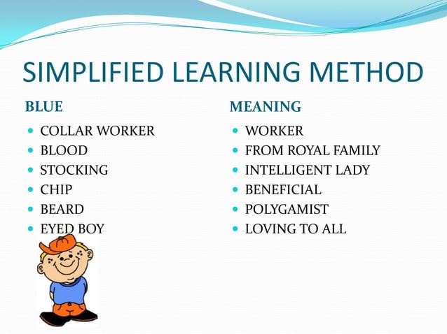 Simplified methods of learning english | PPT