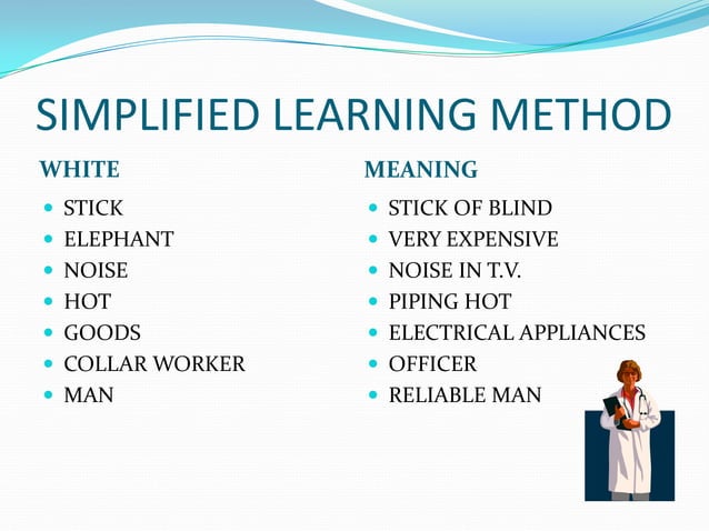 Simplified methods of learning english | PPT