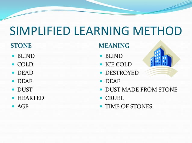 Simplified methods of learning english | PPT