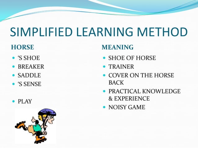 Simplified methods of learning english | PPT
