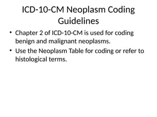 Simplified_Neoplasm of cancer patient_ICD10_Presentation about the neoplasm of people having ...