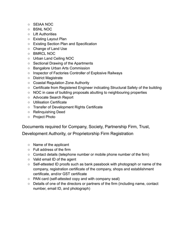 Simplified RERA Karnataka Registration Process, Fees & Charges | PDF