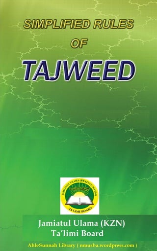 Simplified Rules of Tajweed | PDF
