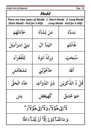 Simplified Rules of Tajweed | PDF
