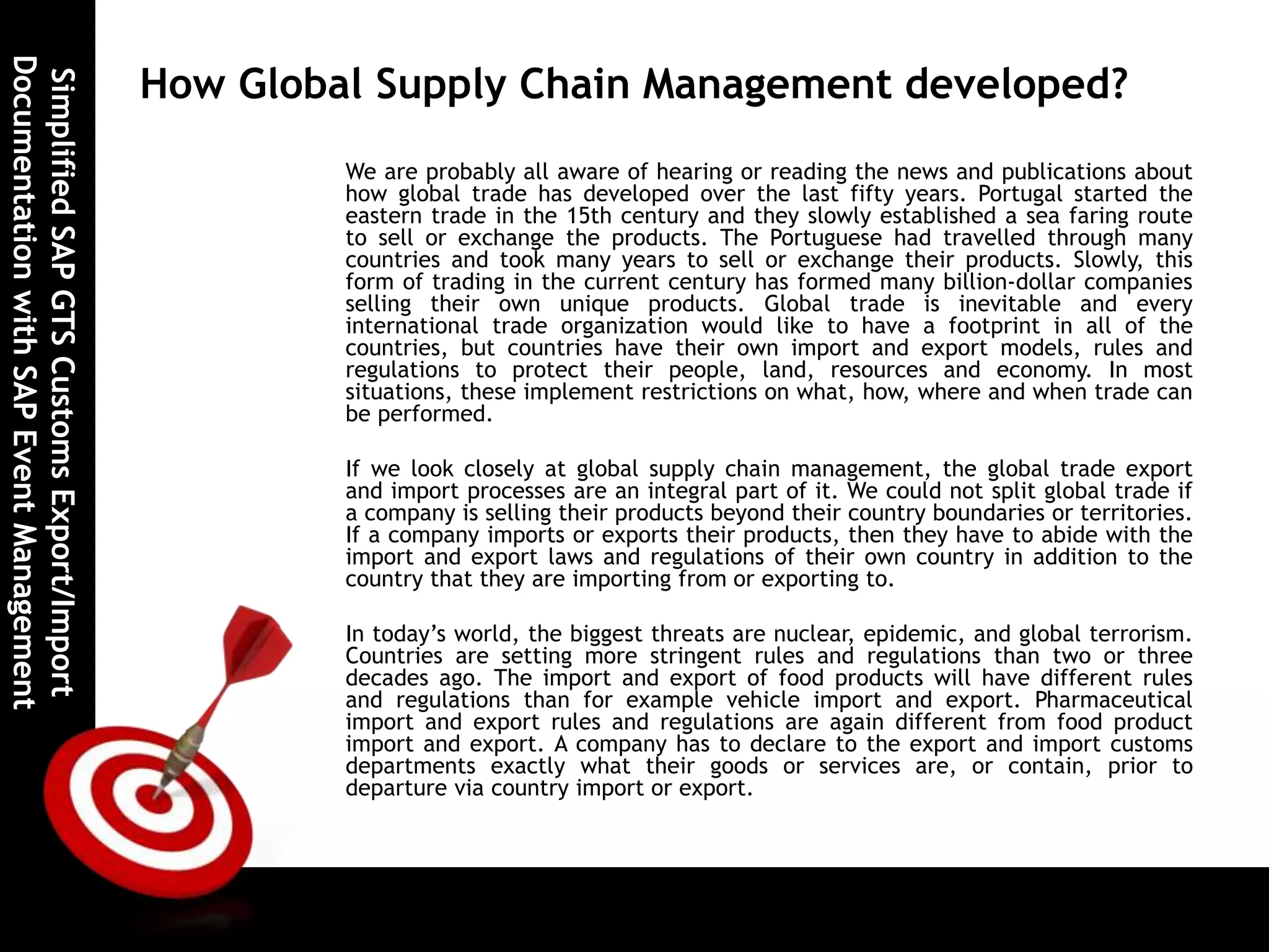 Simplified SAP GTS Customs Export/Import Documentation with SAP Event ...