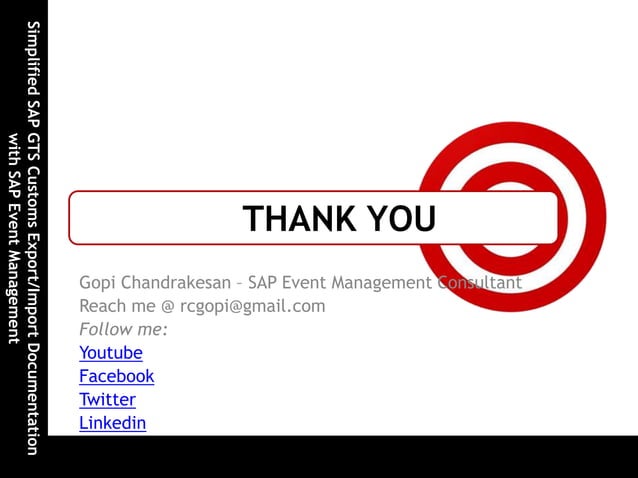 Simplified SAP GTS Customs Export/Import Documentation with SAP Event ...