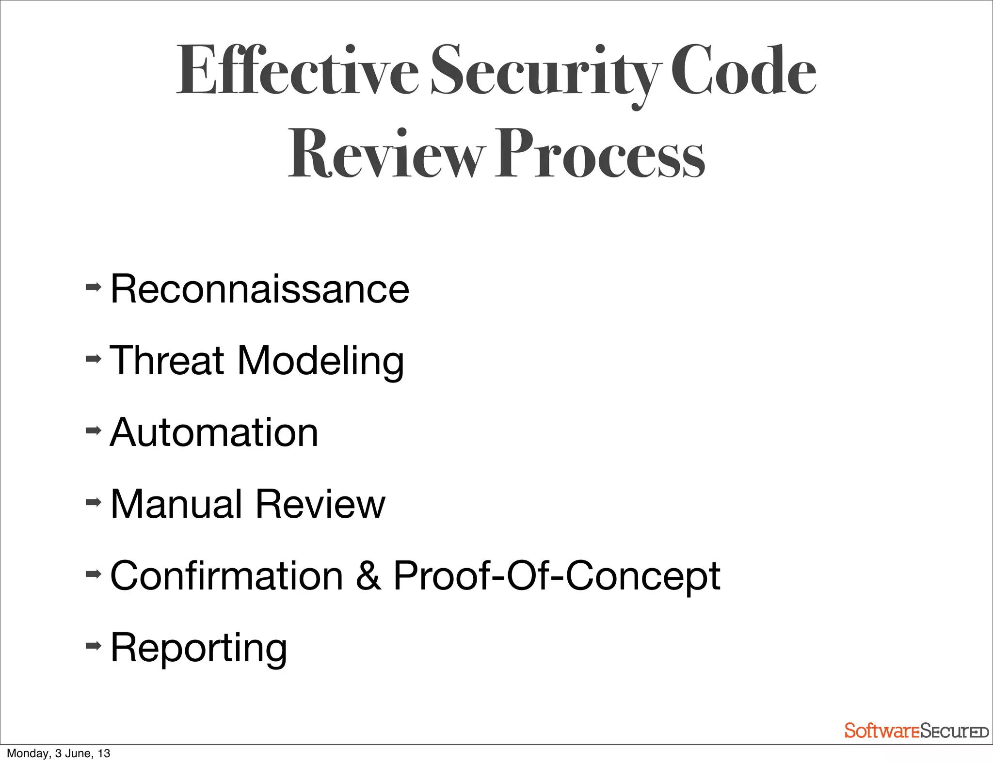 Simplified Security Code Review Process | PPT