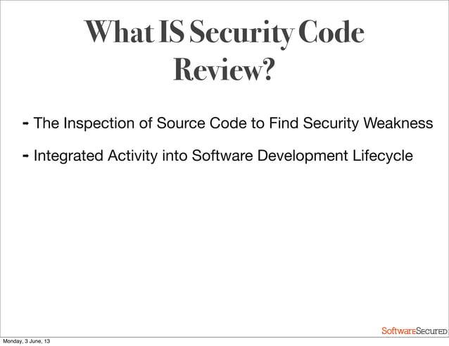 Simplified Security Code Review Process Ppt