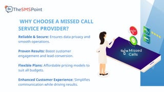 Simplified Solutions & Easy Onboarding with Missed Call Service ...