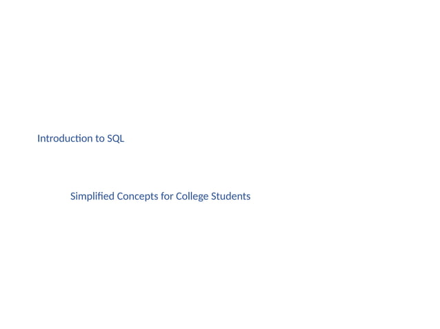Structured Query Language Basics And Introduction Ppt