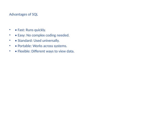 Structured Query Language basics and Introduction | PPT Structured Query Language basics and Introduction | PPT