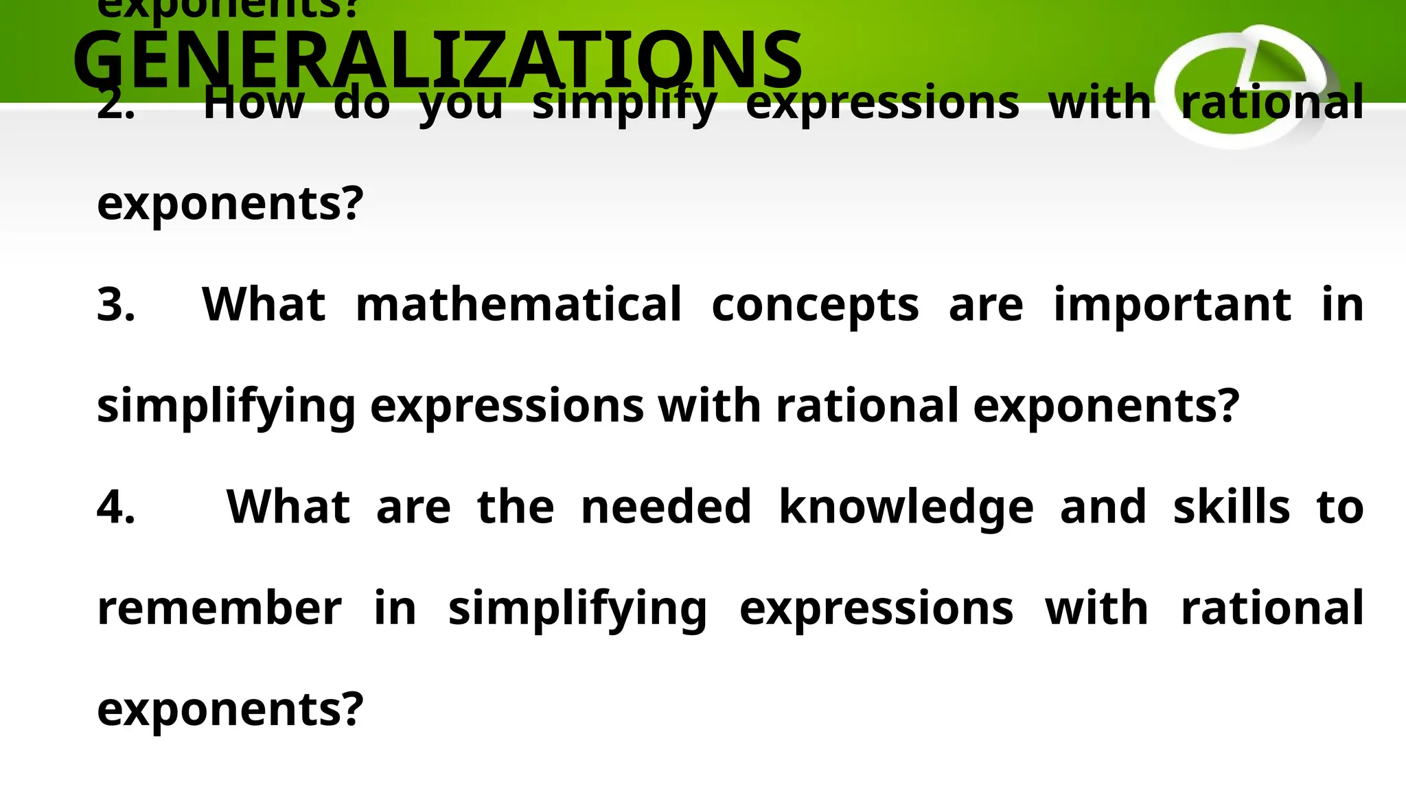 Simplifies expressions with rational exponents..pptx