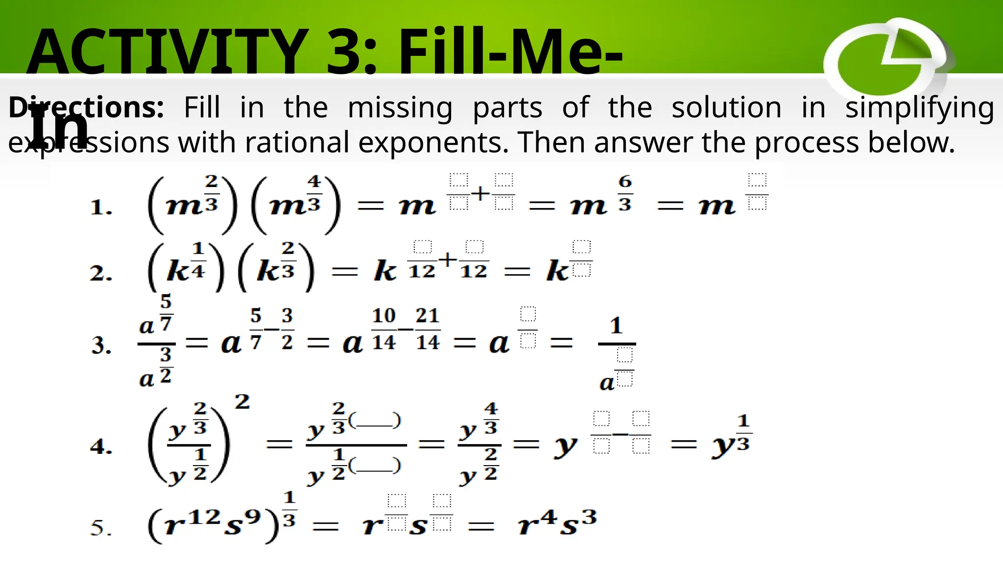 Simplifies expressions with rational exponents..pptx