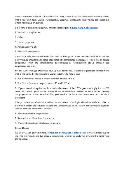 Simplifies International Trade CB Certification and CE Marking ...