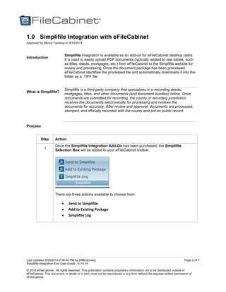 Simplifile Integration End User Guide | PDF