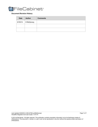Simplifile Integration End User Guide | PDF