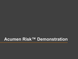 Simplifiying cost and schedule risk analysis with acumen risk | PPT