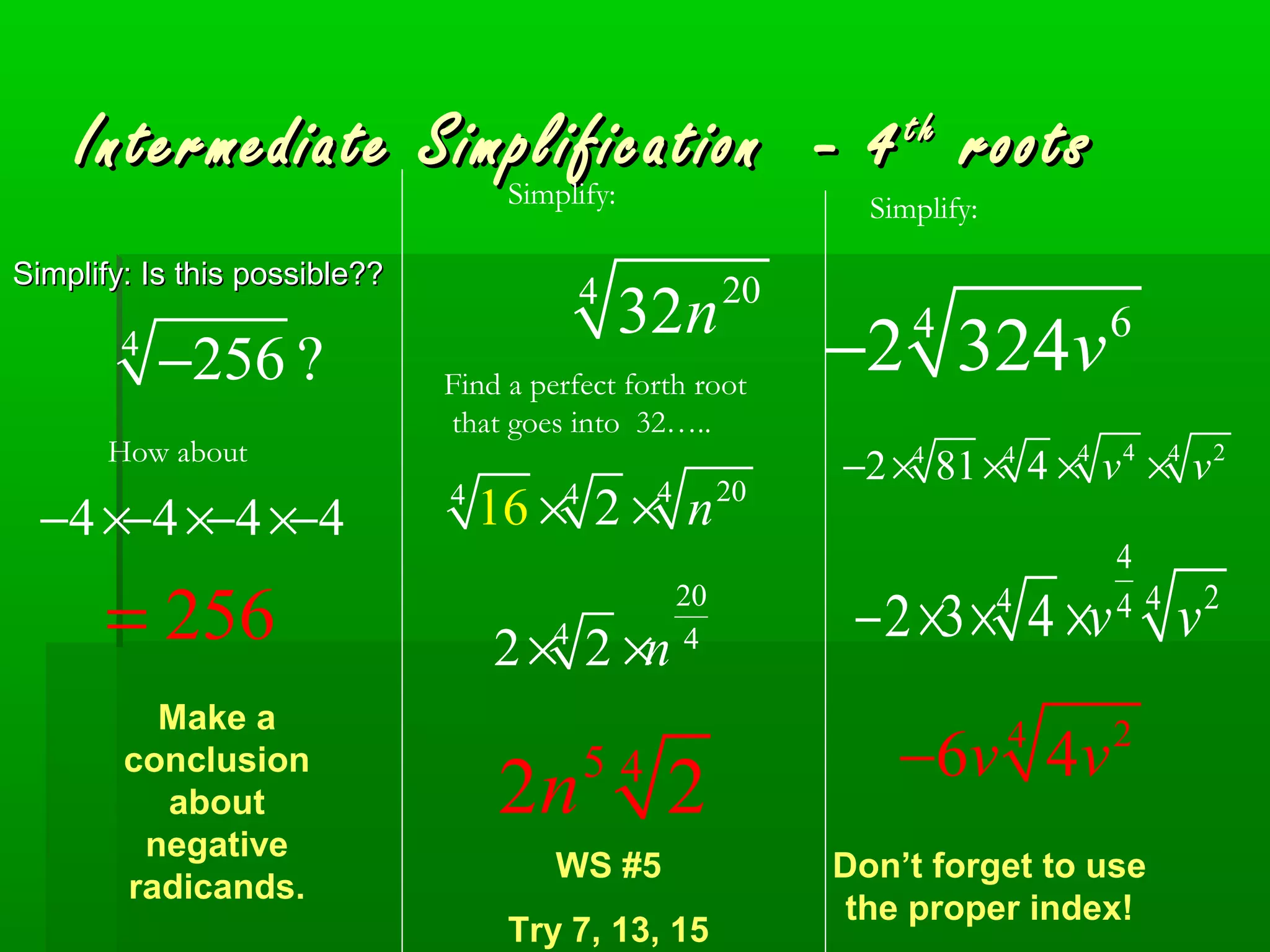 Simplify and add radicals | PPT