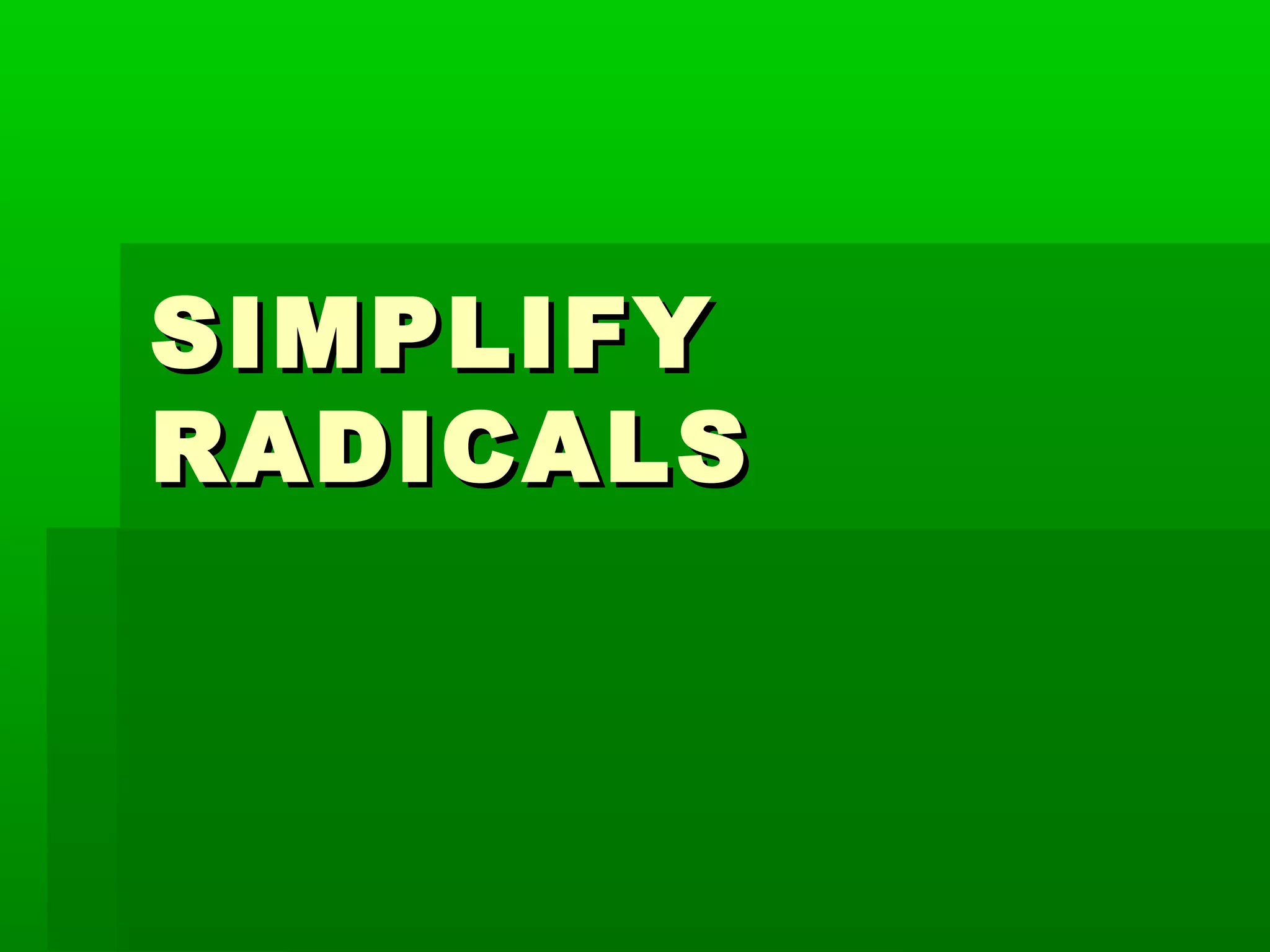 Simplify and add radicals | PPT