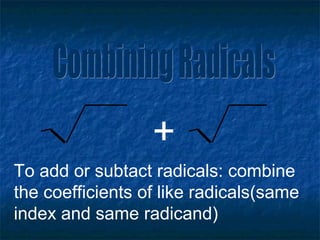 Simplify and add radicals | PPT