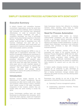 Simplify Business Process Management with Bonitasoft BPM | PDF