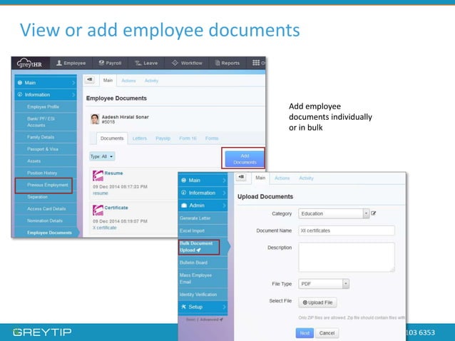 Simplify document management with greytHR | PPT