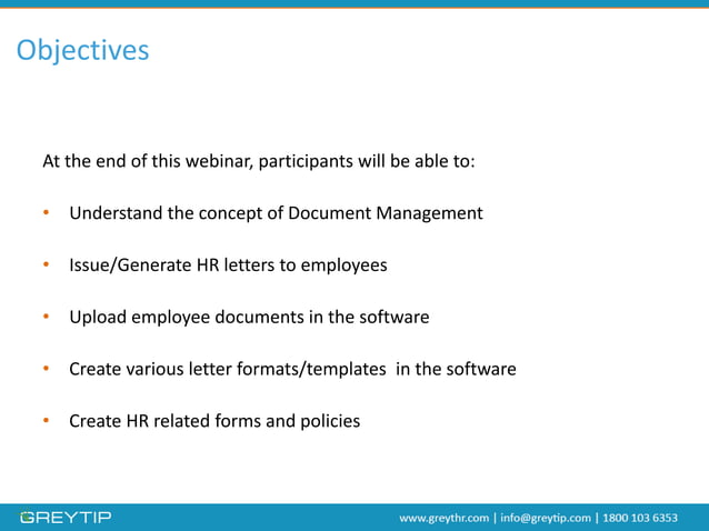 Simplify document management with greytHR | PPT