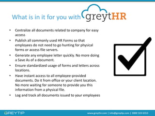 Simplify document management with greytHR | PPTX
