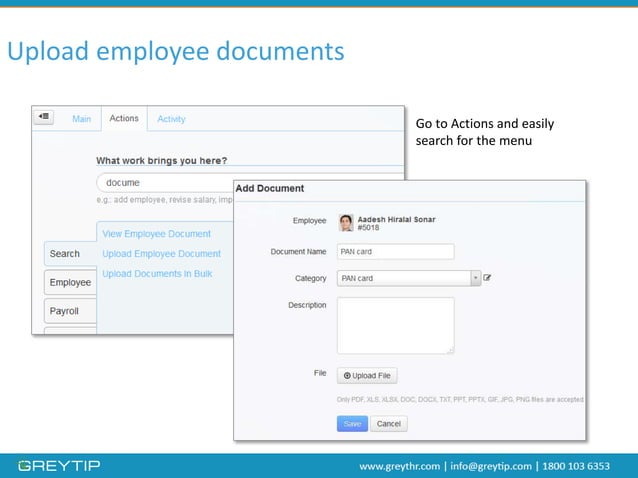 Simplify document management with greytHR | PPT