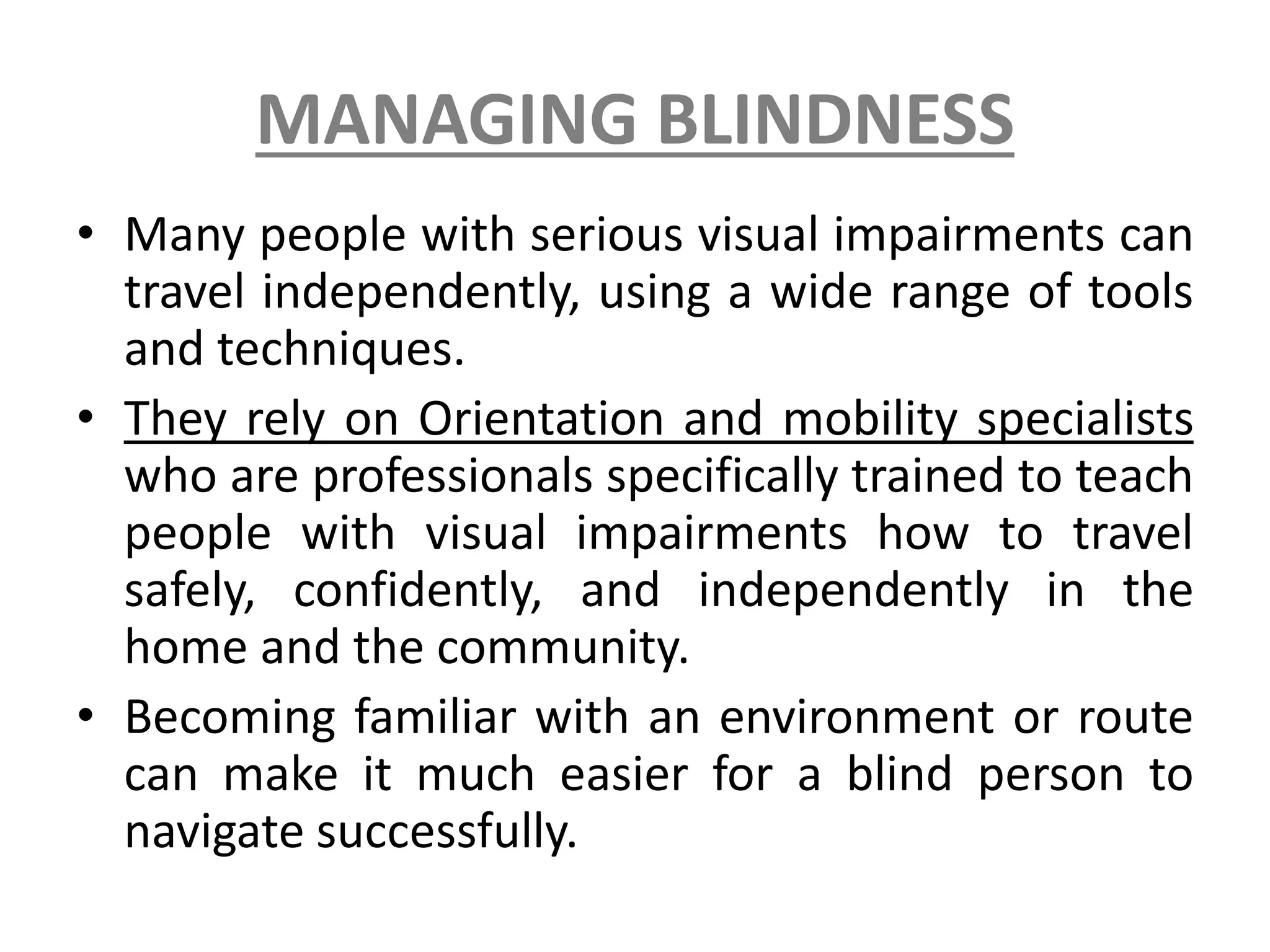Simplified Information on Blindness | PPTX