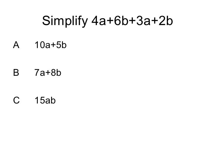 Simplifying simplifying
