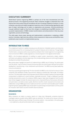 Simplifying Model-Based Systems Engineering - an Implementation Journey White Paper | PDF
