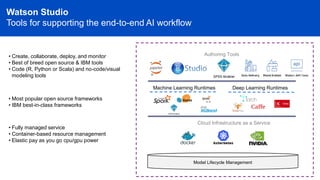Simplifying AI and Machine Learning with Watson Studio | PPTX