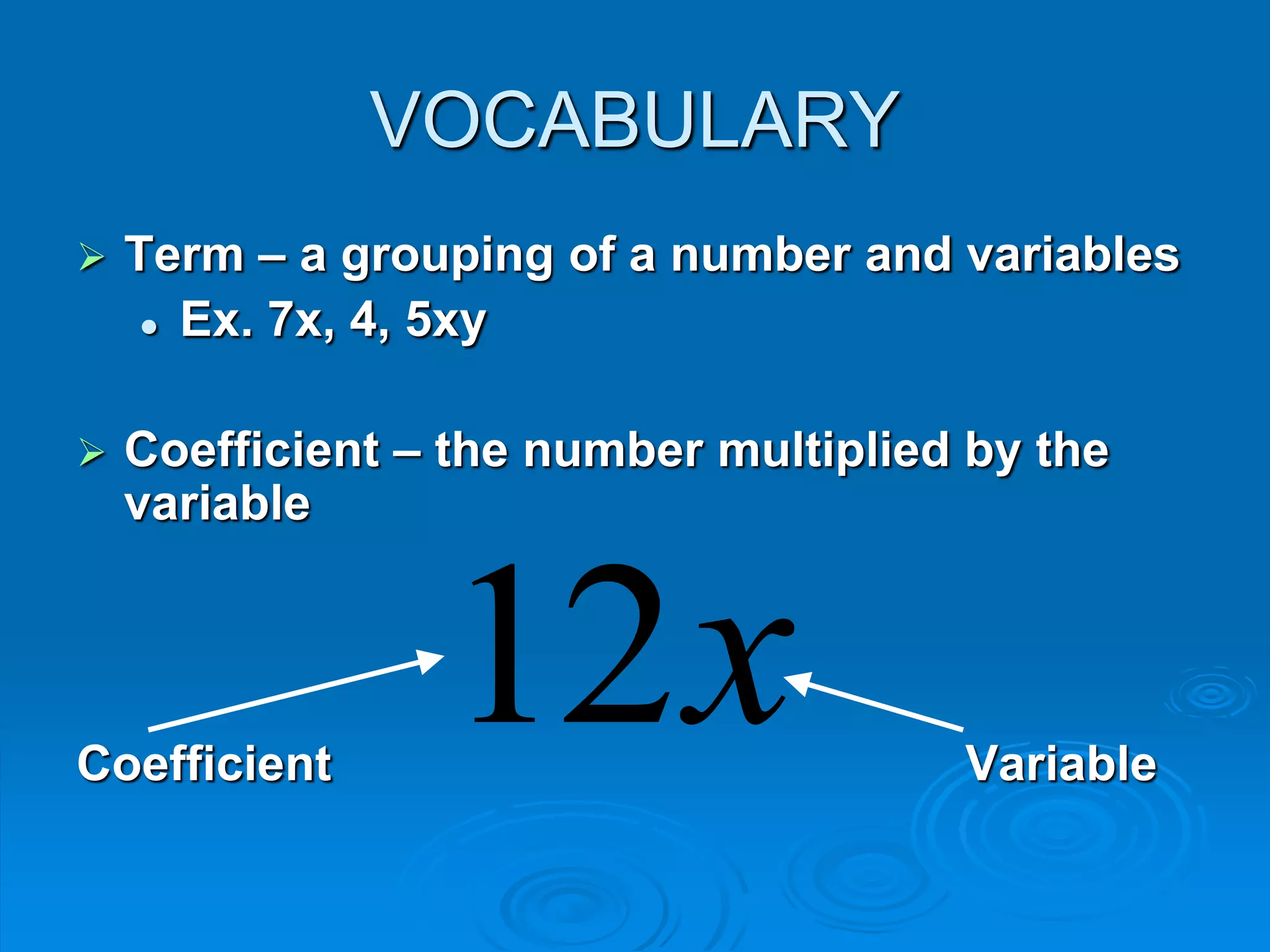 Math: simplifying algebraic expressions | PPT | Physics | Science