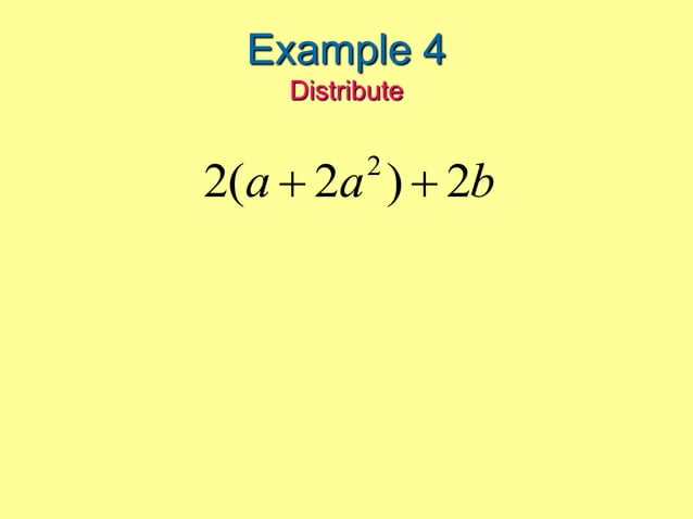 Math: simplifying algebraic expressions | PPT