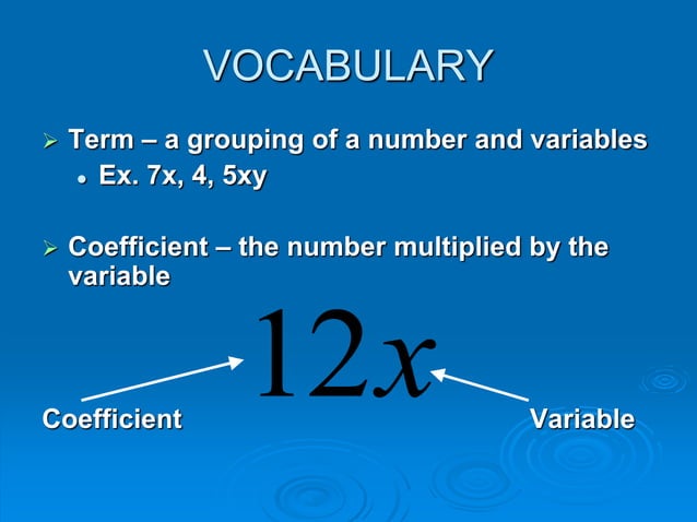 Math: simplifying algebraic expressions | PPT