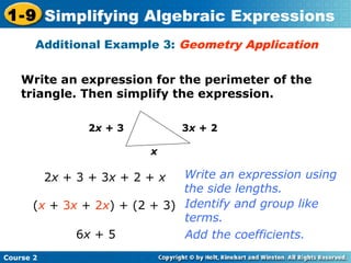 Simplifying algebraic expressions | PPT