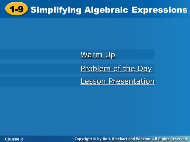 Simplifying Algebraic Expressions. Mathppt | PPT