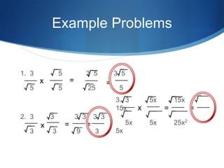 Simplifying basic radical expressions 2 | PPT