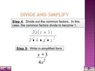 Simplifying basic rational expressions | PPT